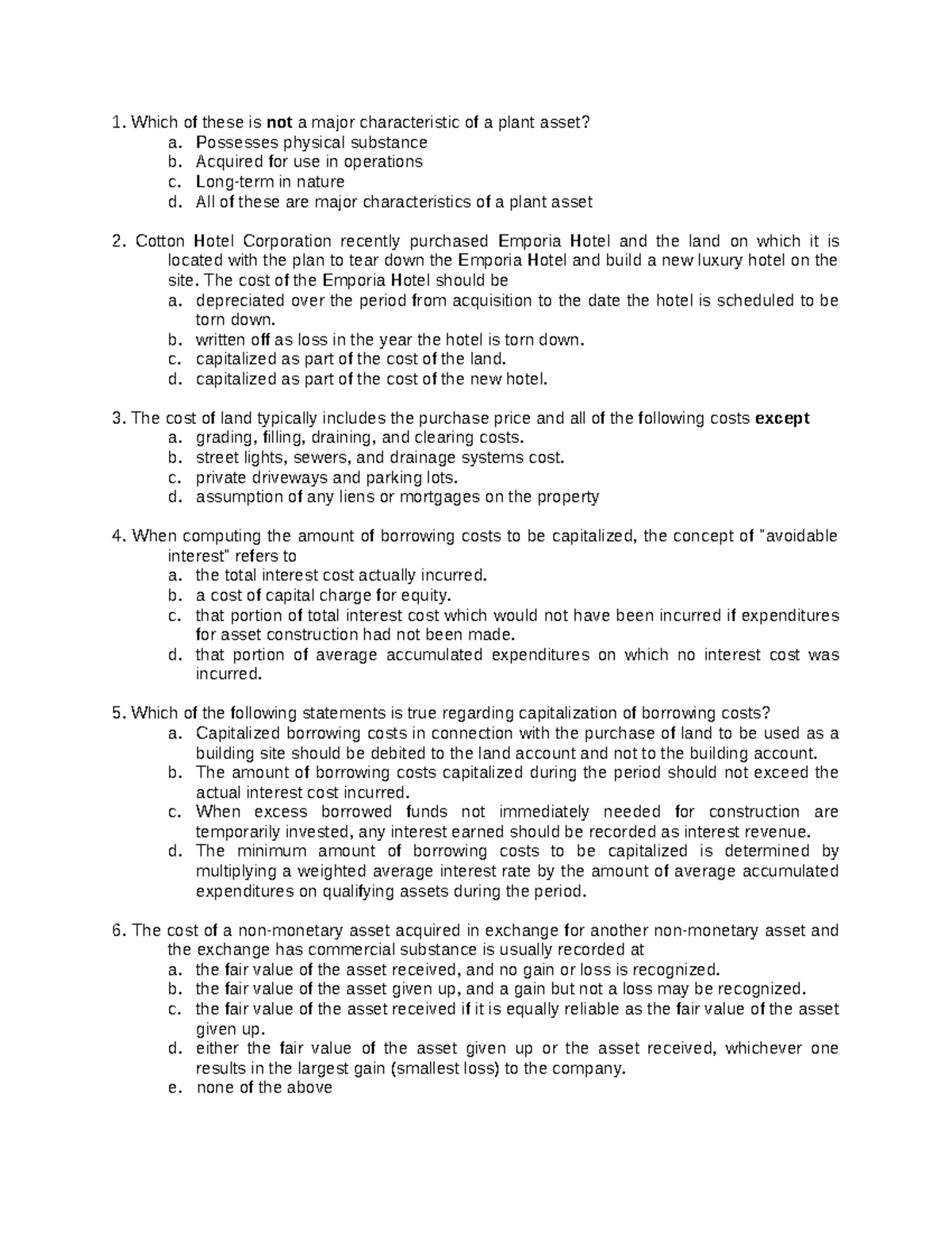 Premid IA Answers - Plant Assets and Capital Expenditures - Studocu