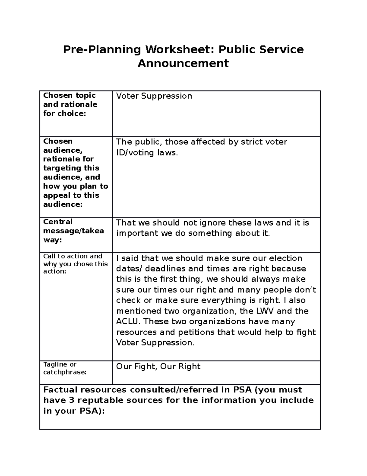 AMST114-PSA-preplanningworksheet - Pre-Planning Worksheet: Public ...