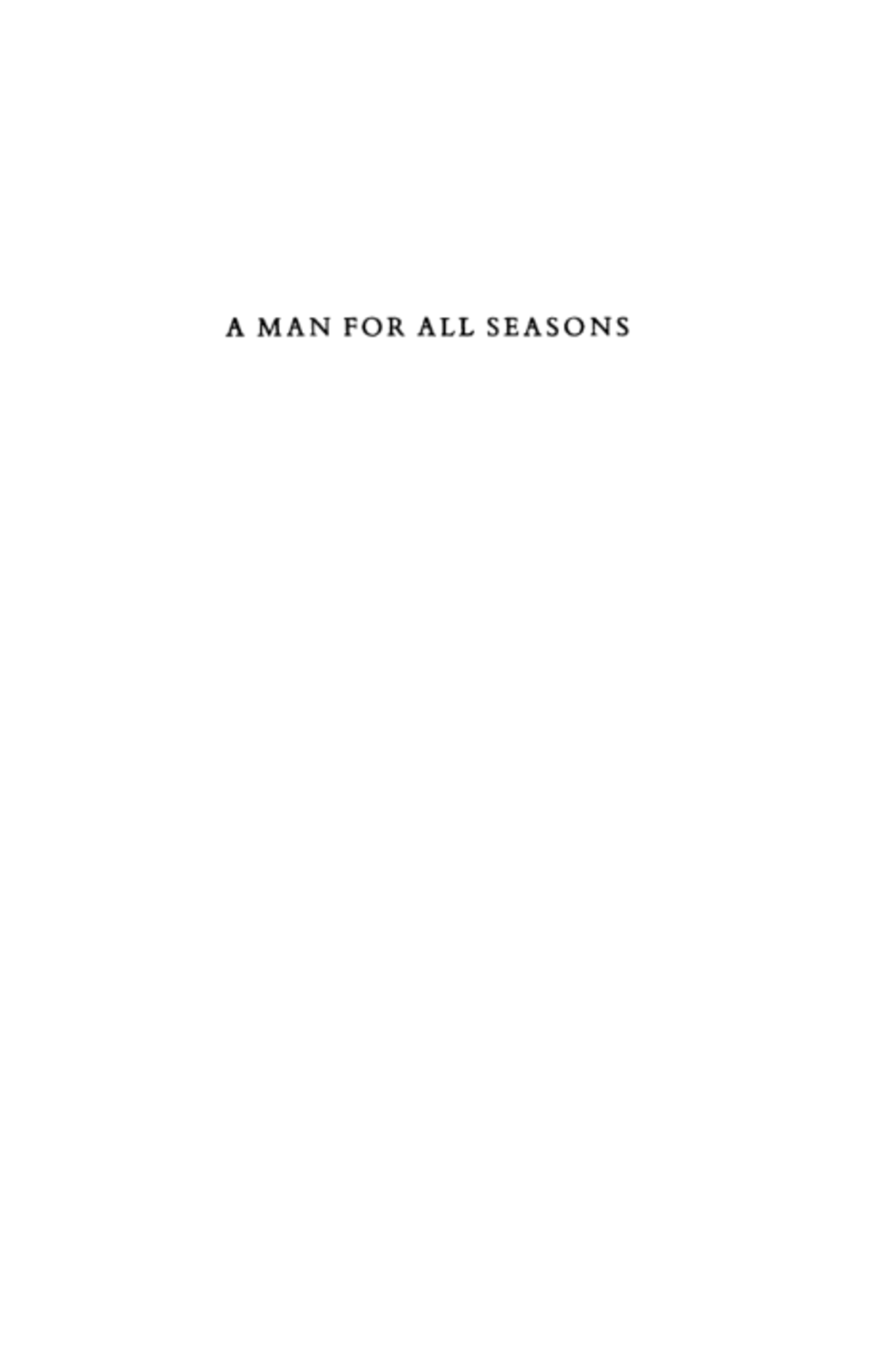 A Man for All Seasons (1960) - A Comprehensive Study Guide - Studocu
