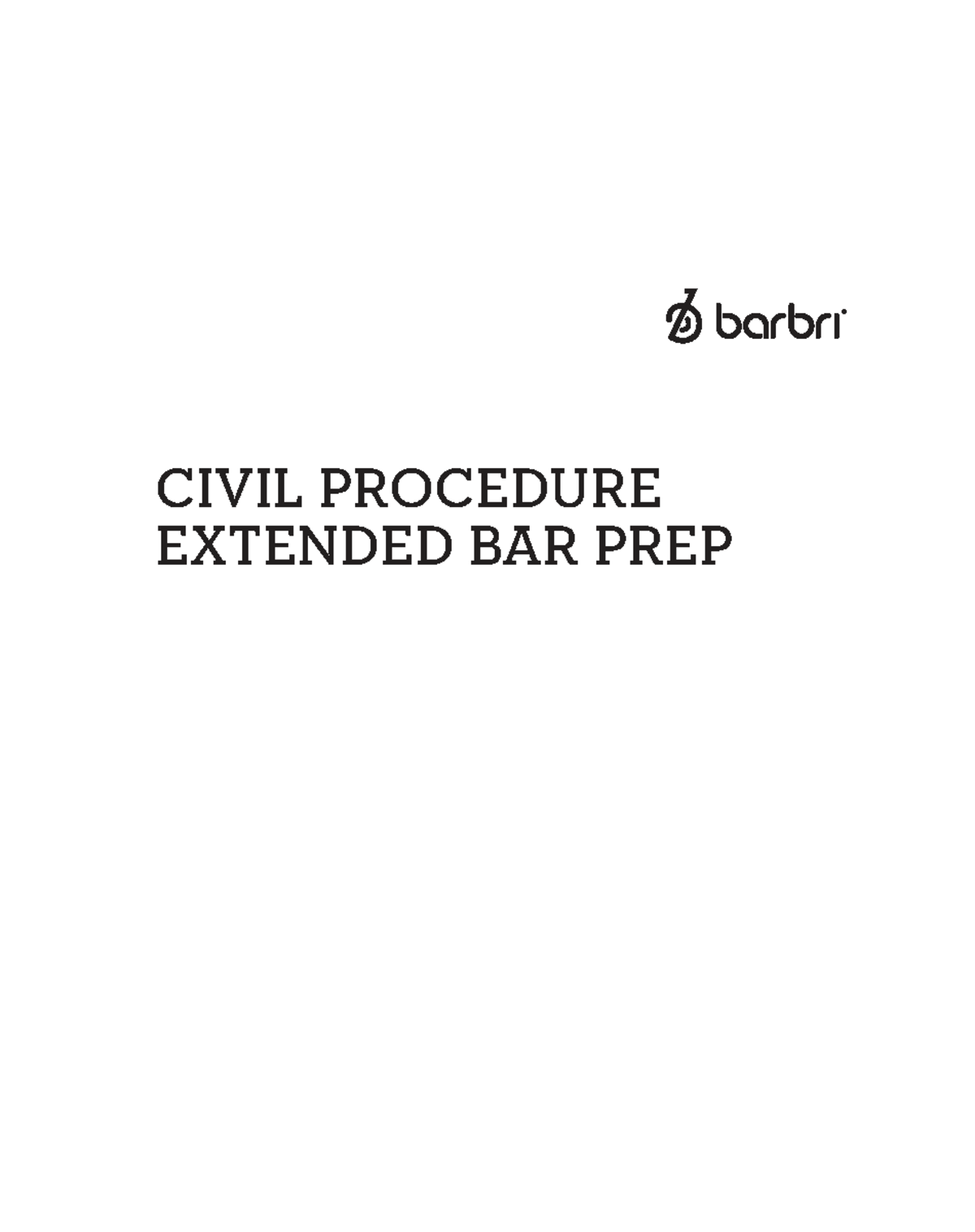 Civil Procedure Overview for 3L Bar Exam Prep - Federal Focus - Studocu