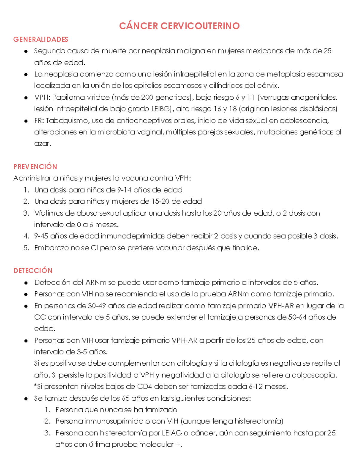 CACU - Generalidades sobre el Cáncer Cervicouterino y su Prevención ...