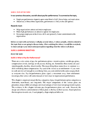 Overview pay for performance plans - 10 - 1 Compensation – Thirteenth Edition Gerhart │Newman ...