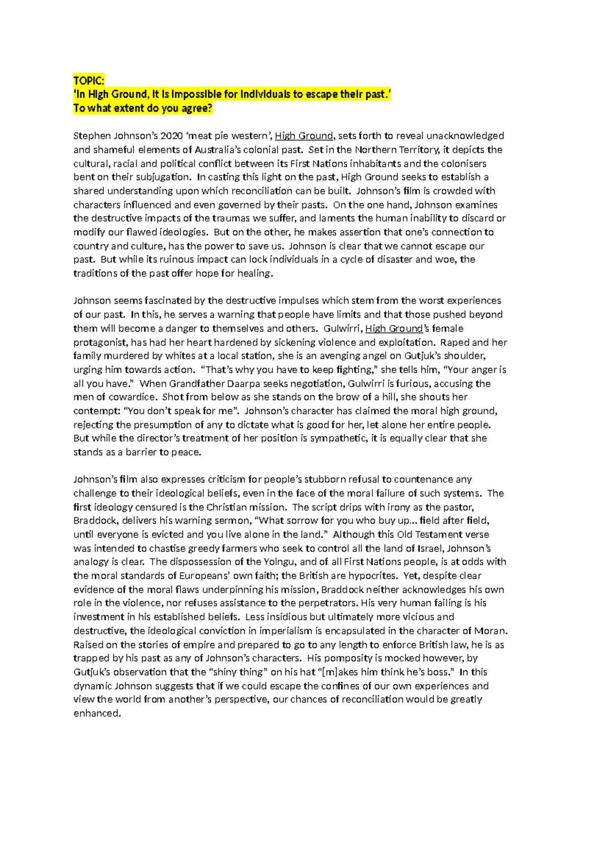 Grade 12 History Research Assignment: The Impact of Our Past on South ...