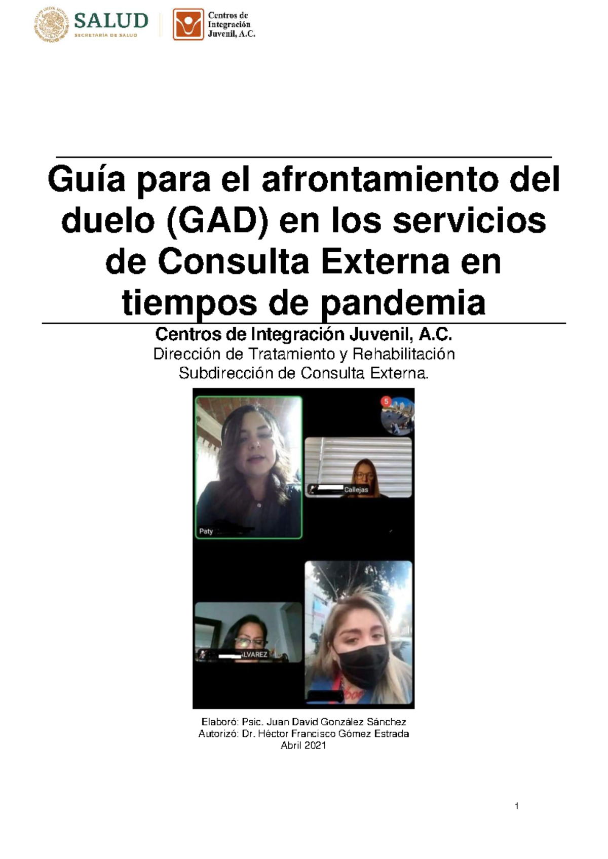 Guía para el Afrontamiento del Duelo (GAD) en Tiempos de Pandemia - Studocu