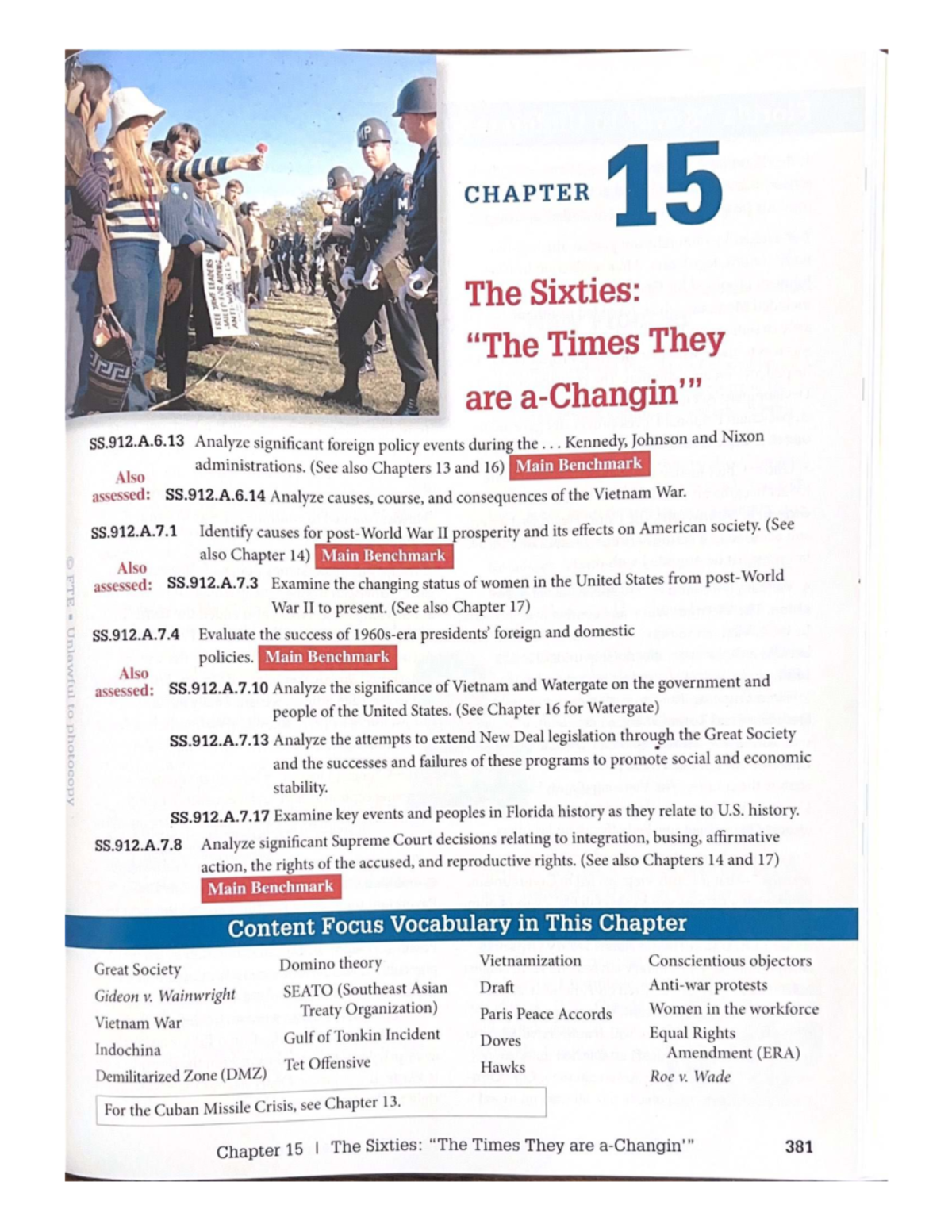 Gateway SS.912.A.6: Overview of The Sixties - Key Events & Concepts ...