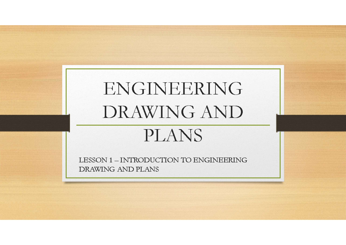 Engineering Drawing & Plans Lesson 1 Introductory Concepts - Studocu
