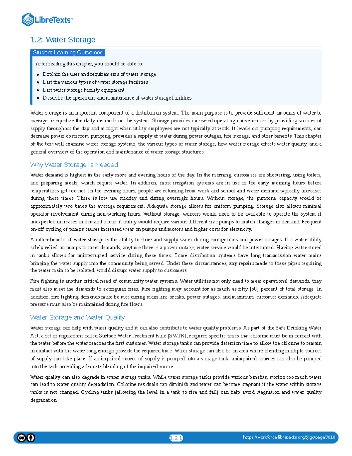 1.2: Water Storage - Key Concepts and Learning Outcomes - Studocu