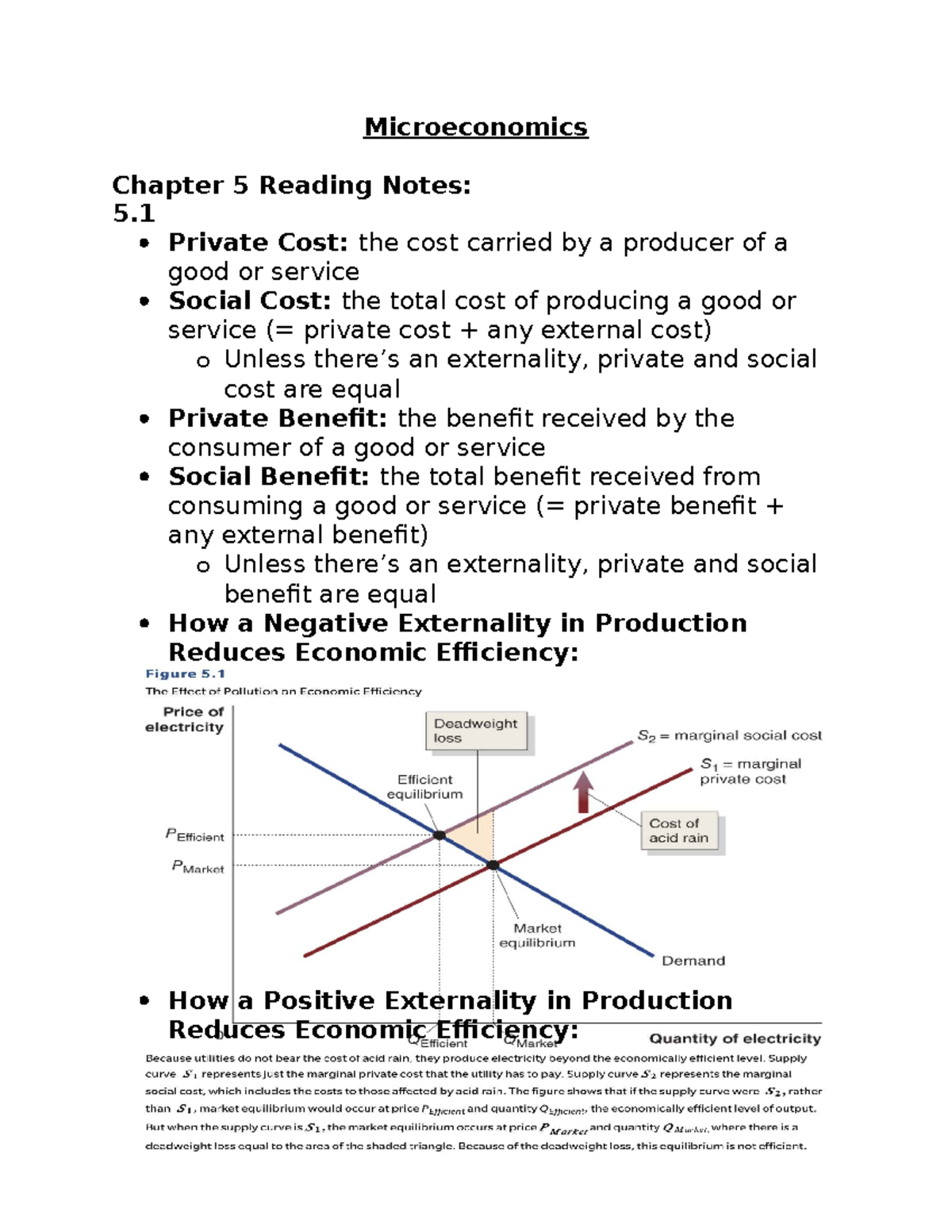 Microeconomics (ECO101) Chapter 5 Reading Notes on Costs and Benefits ...