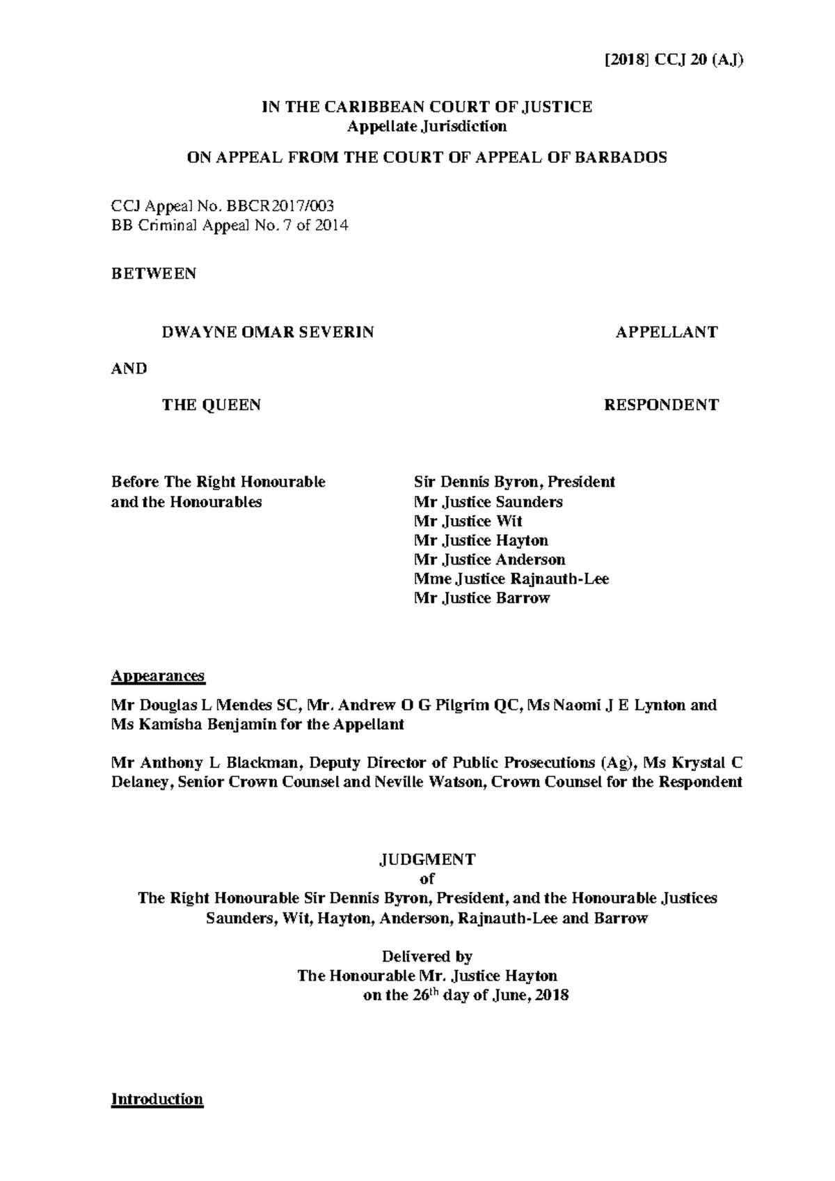 2018 CCJ 20 AJ - Case Review on Identification Evidence in Murder Trial ...