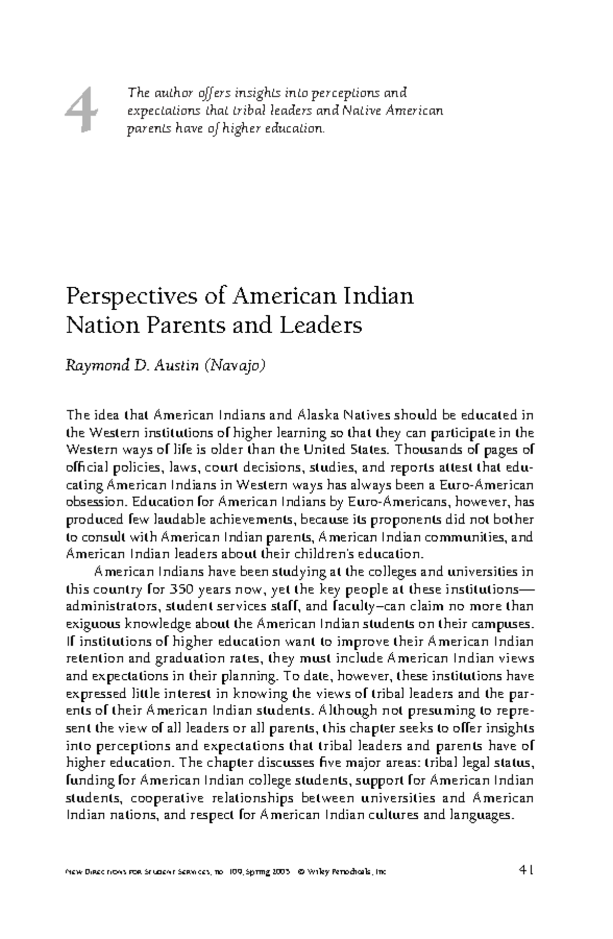 Perspectives on Supporting American Indian Students in Higher Ed - Studocu