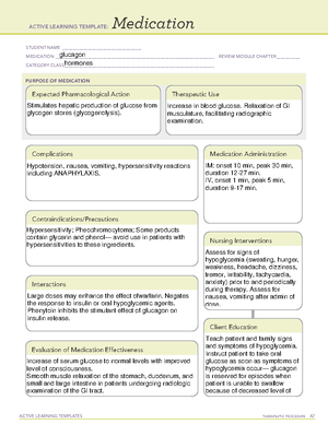 Metformin- ATI Medication - ACTIVE LEARNING TEMPLATES Medication ...