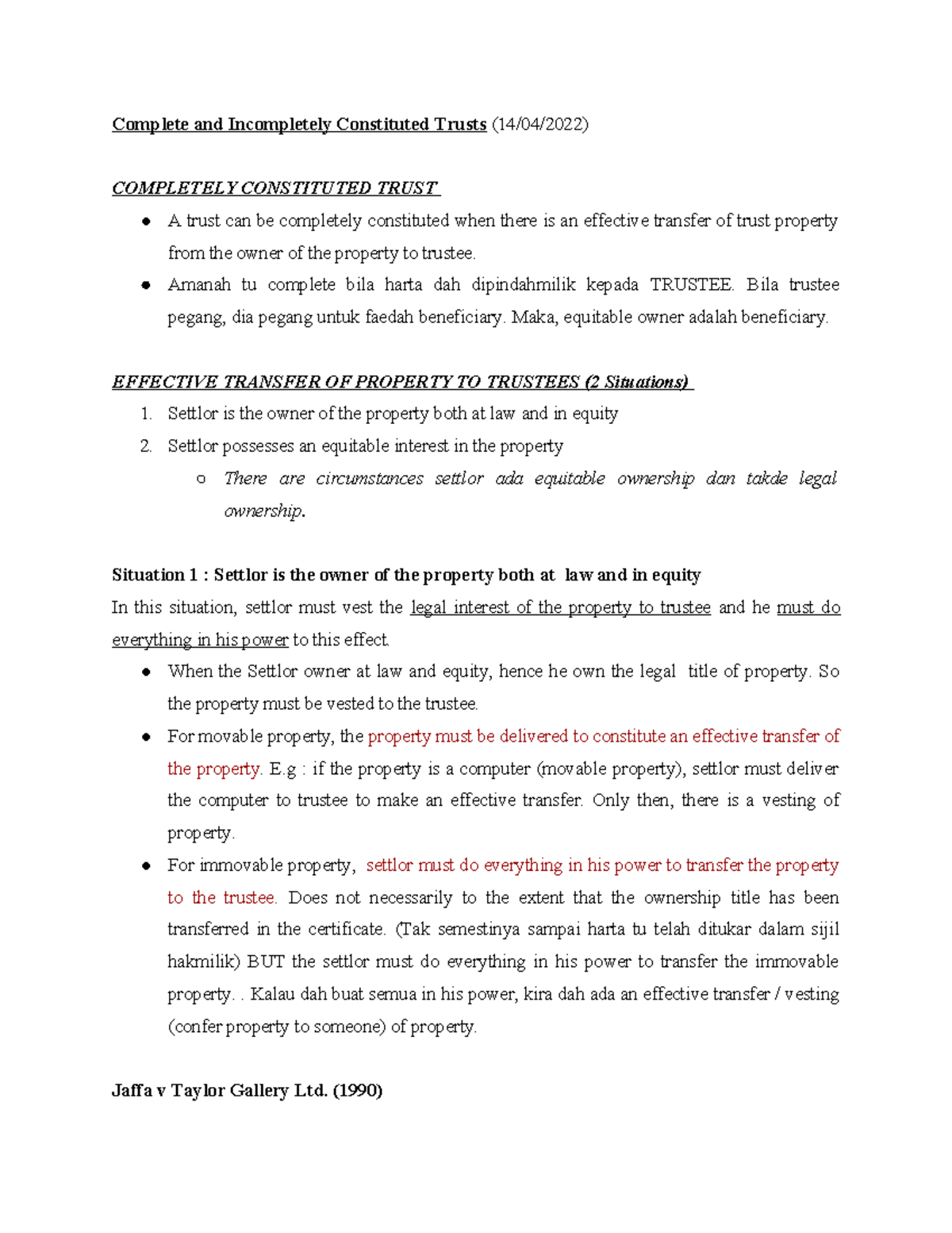 W3 - Complete and Incomplete Trusts: Key Principles and Case Studies ...