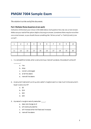 Problem Set 1 M - PMGM 7004 Problem Set 1 Due: 9am Oct 31, 2024, before lecture 5 Assume the ...