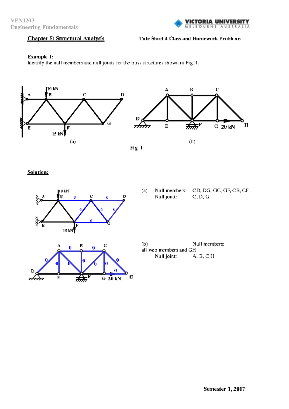 VEN1203 Static Tute 04 Solution Examples - VEN Engineering Fundamentals ...