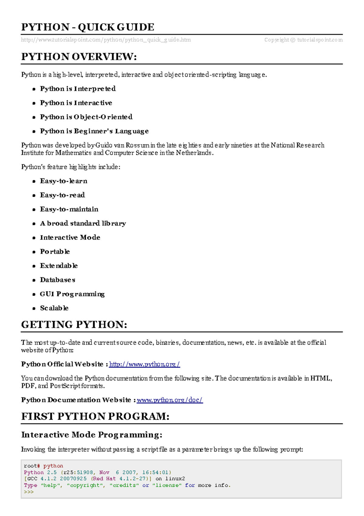 PYTHON 101: Comprehensive Quick Guide to Python Basics - Studocu