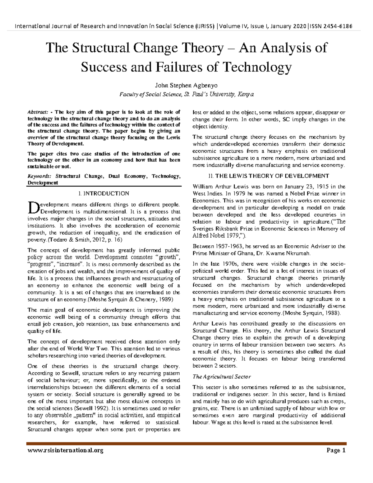 Structural Change Theory: Analyzing Tech Success & Failures (IJRISS IV ...