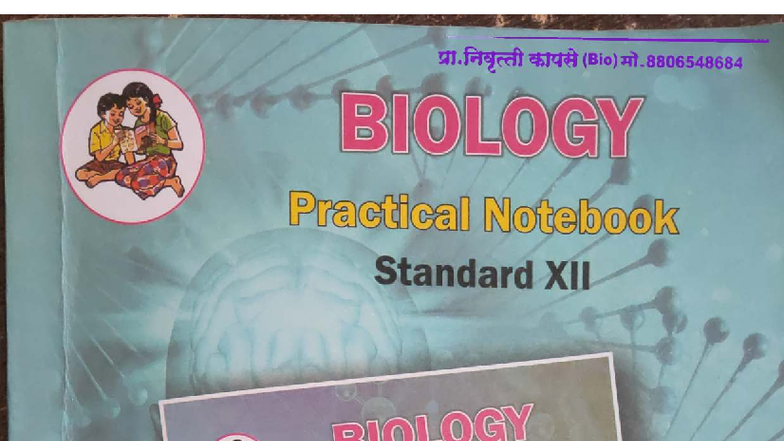 Biology Practical Notebook: Standard XII Experiments and Observations ...