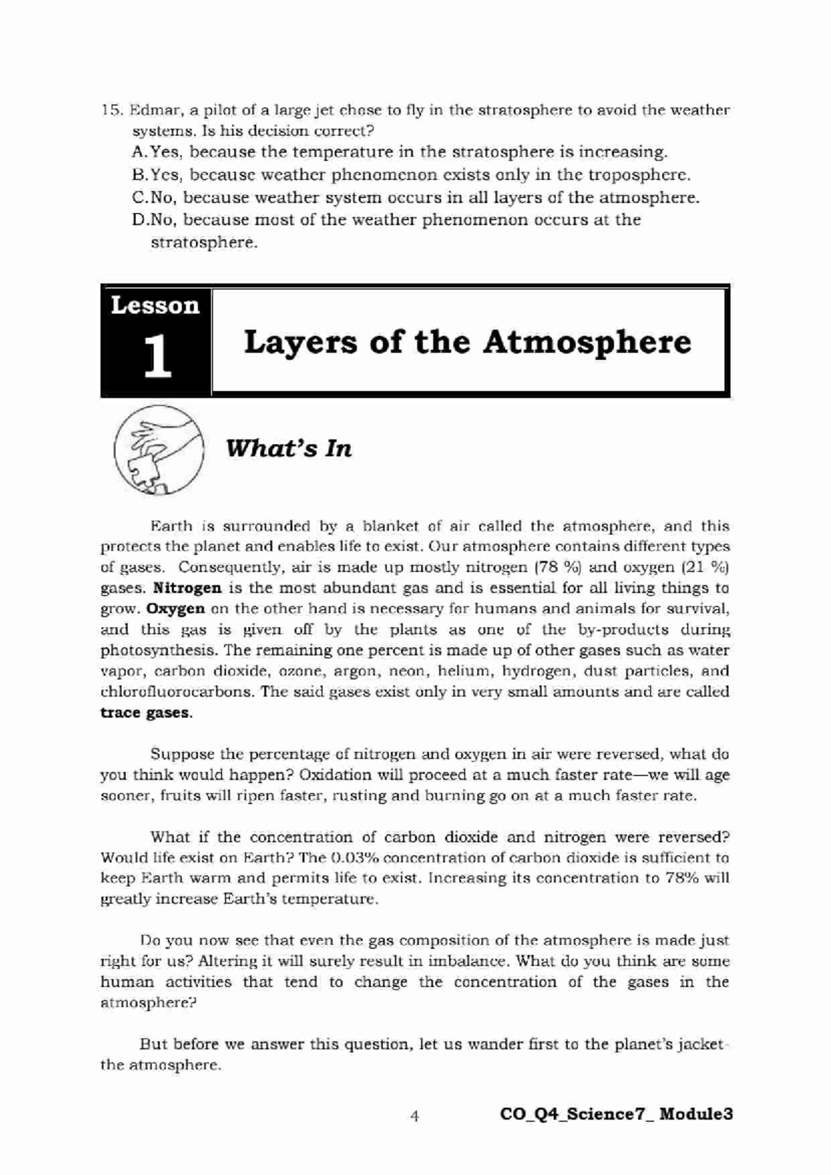 Lesson 4 - Understanding the Layers of the Atmosphere and Their Impact ...