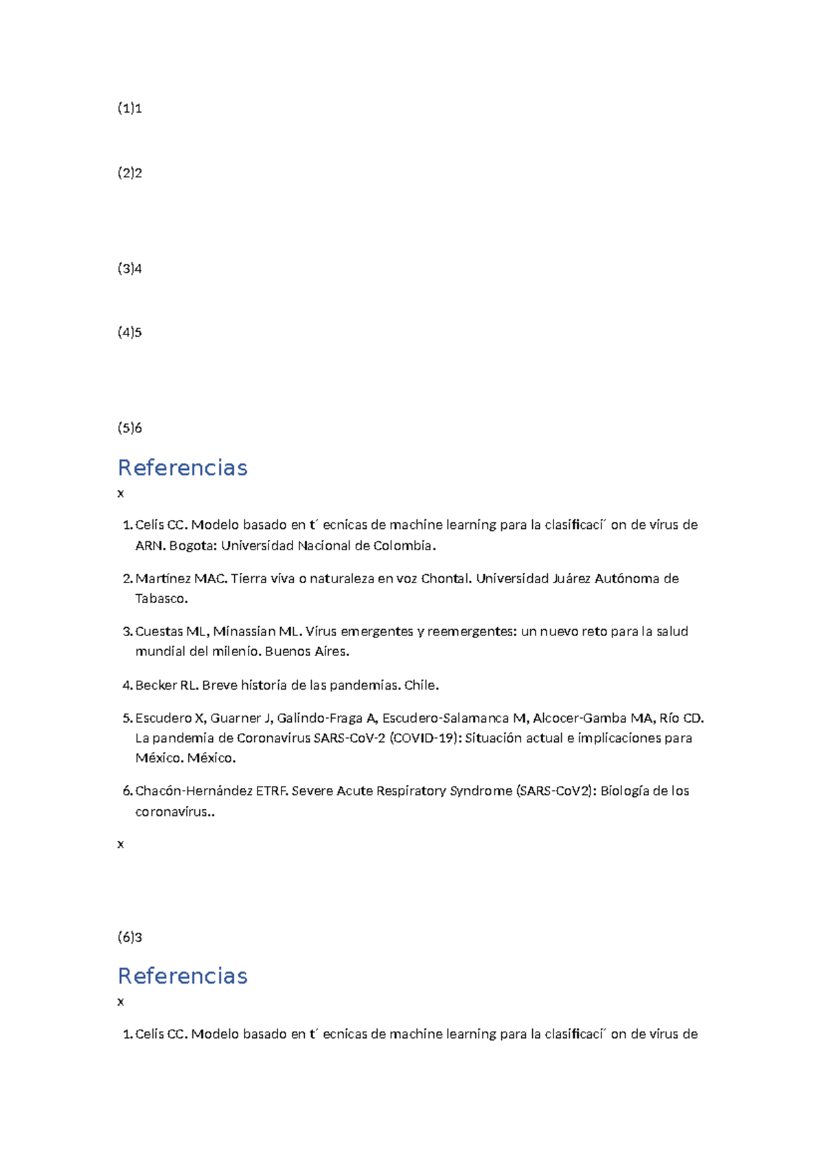 Referencias sobre Virus y Pandemias - Doc2 Tarea - Studocu