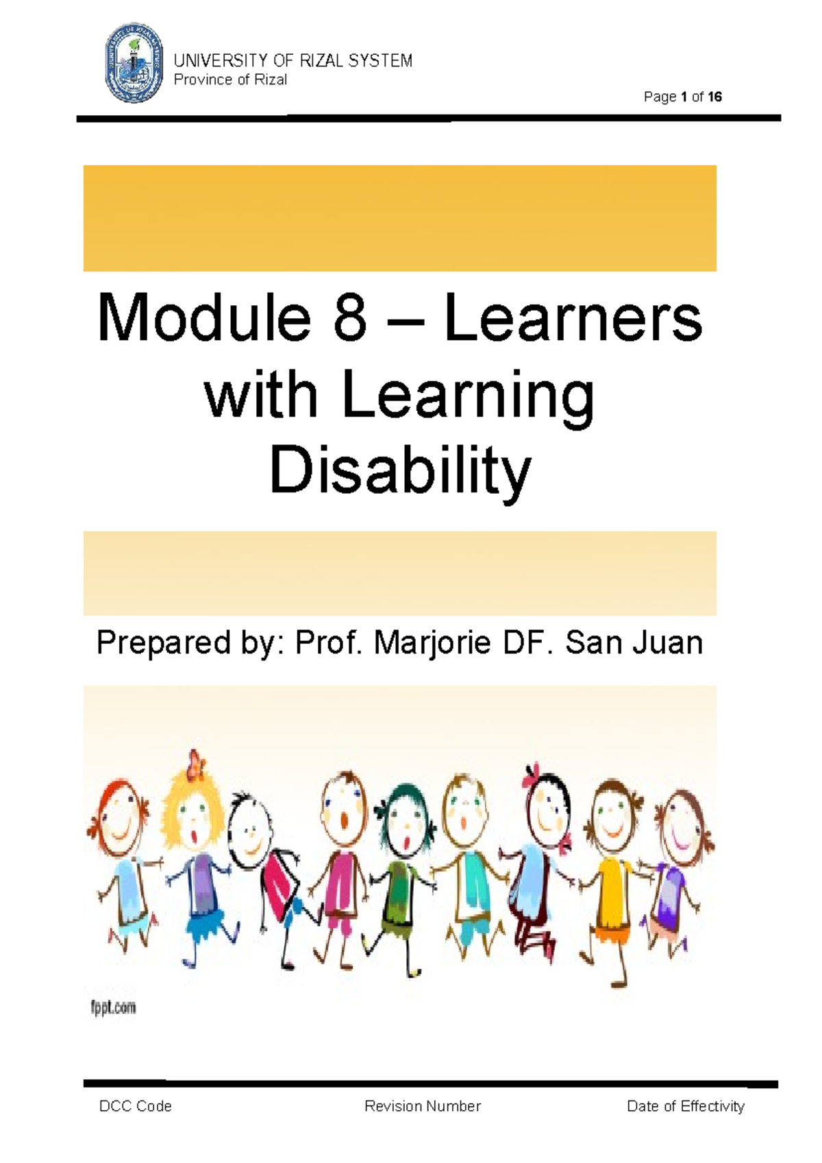 Ed 4 Module 8: Understanding Learning Disabilities and Their Impact ...