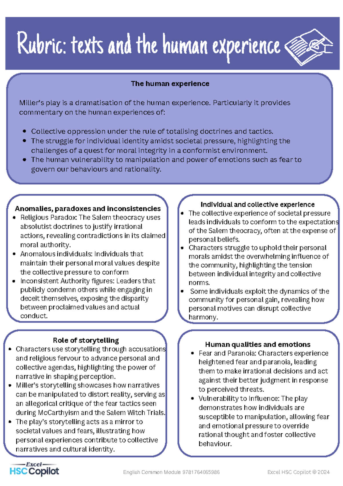 English Common Module: Themes and Analysis of The Crucible - Studocu