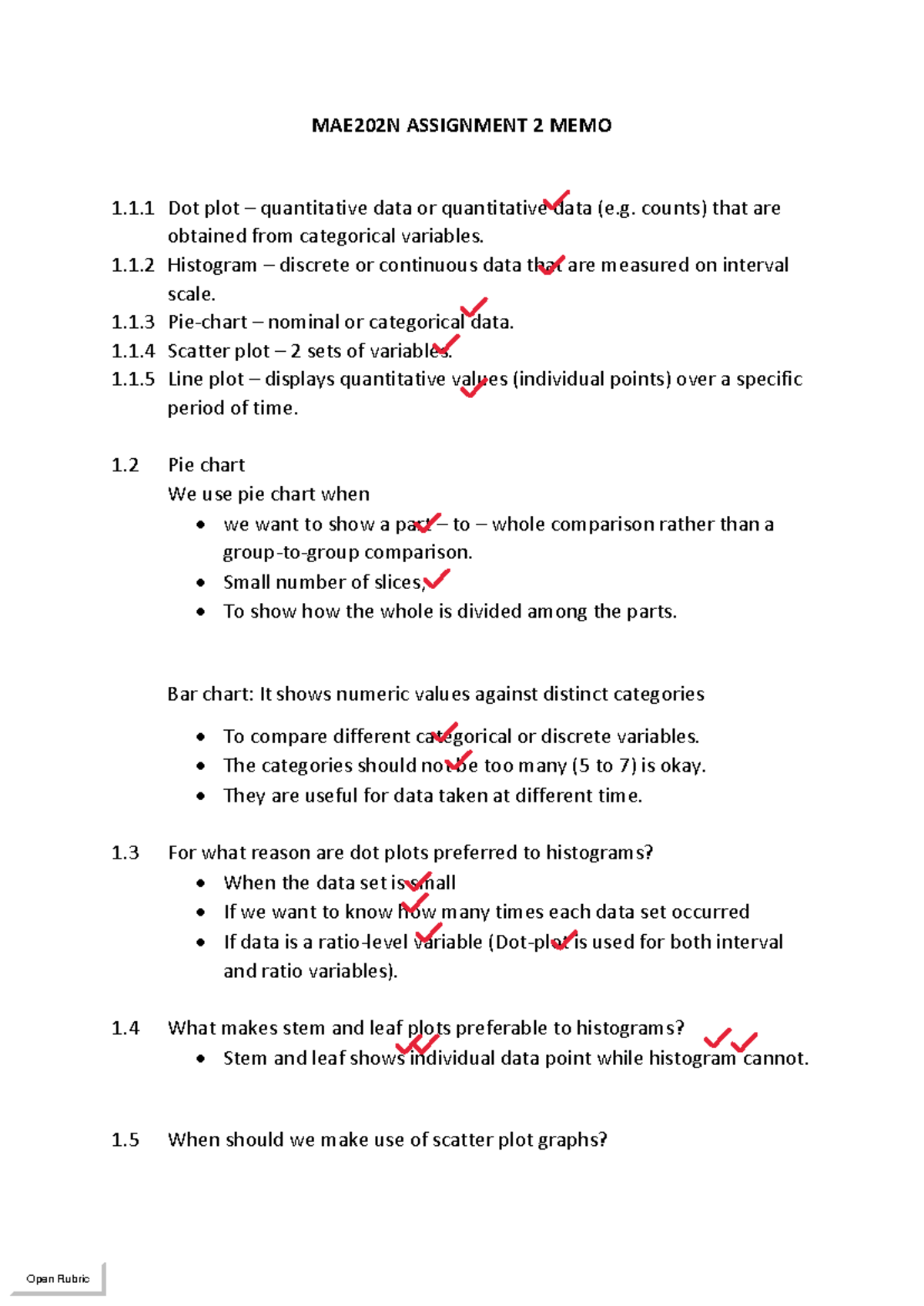 MAE202N Assignment 2 Memo: Exploring Data Visualization Techniques - Studocu
