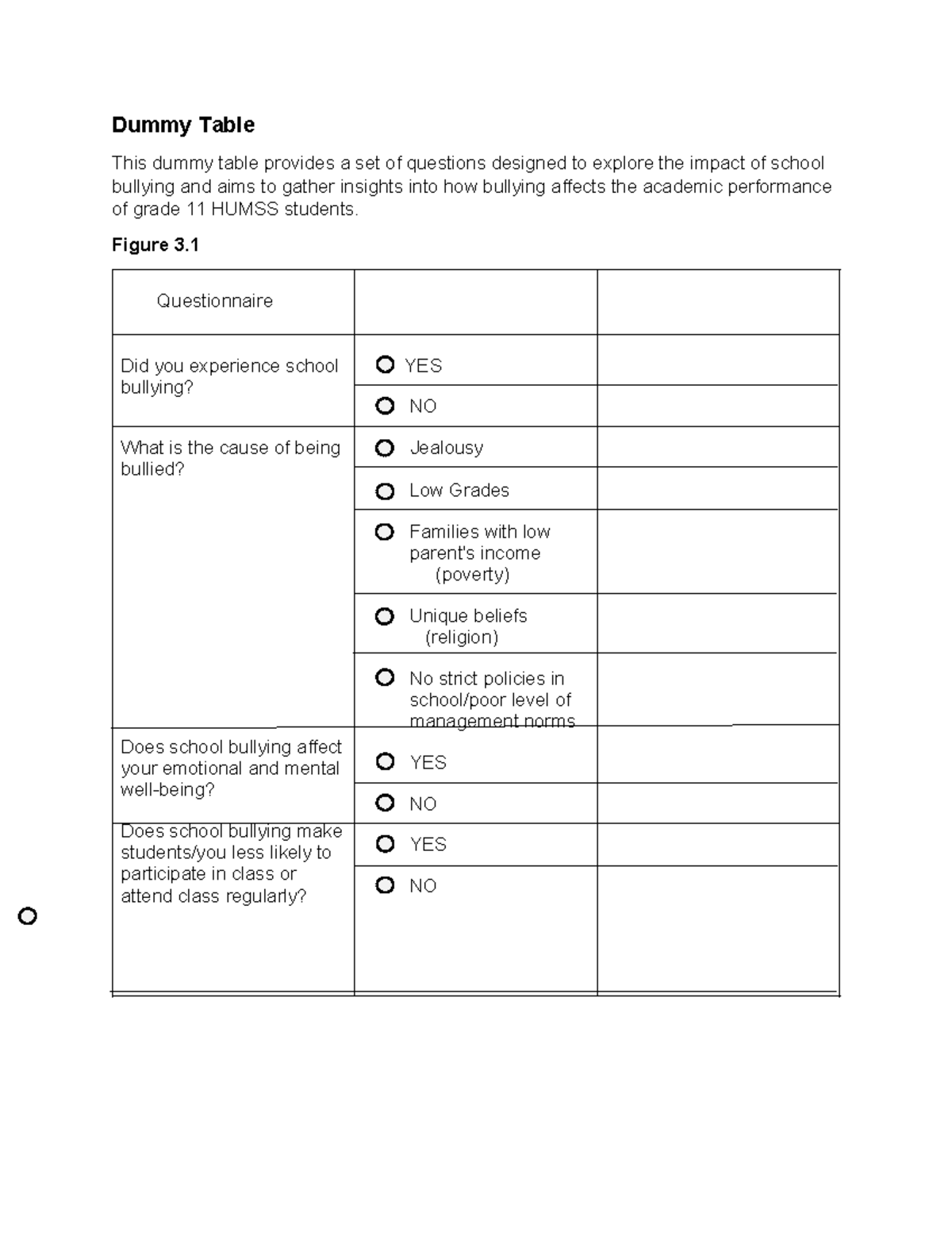 Dummy Table - answers - Dummy Table This dummy table provides a set of ...