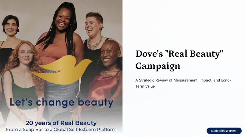 Dove's Real Beauty Campaign: Strategic Review & Impact Analysis - Studocu