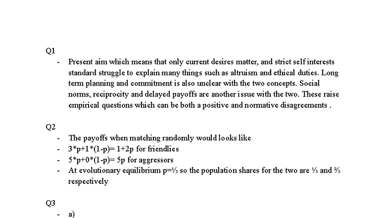 Econ 1 Assignment-9: Analyzing Current Desires and Payoff Equilibria ...