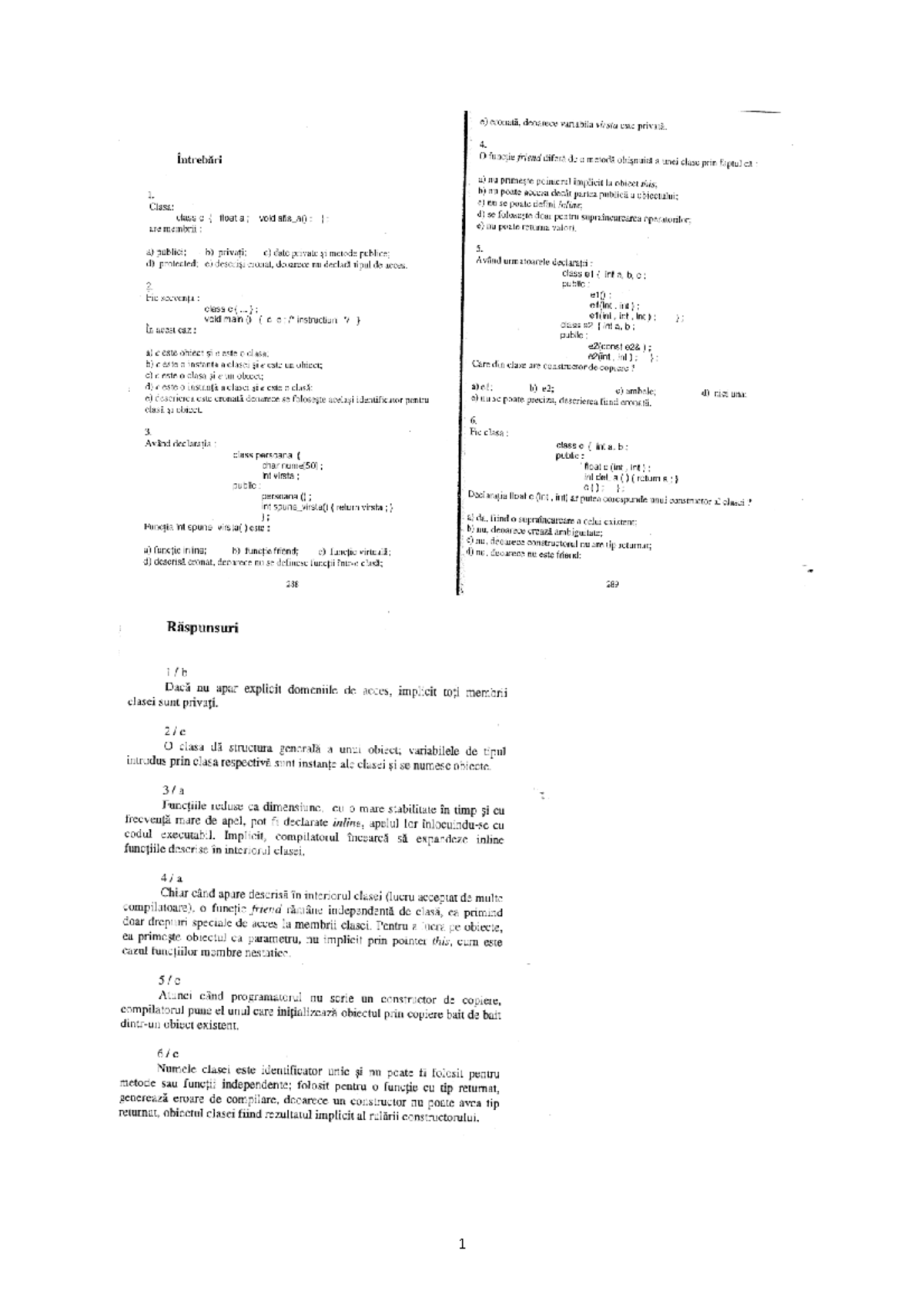 Grile - Programare Orientată Obiect Object-Oriented Programming - Studocu