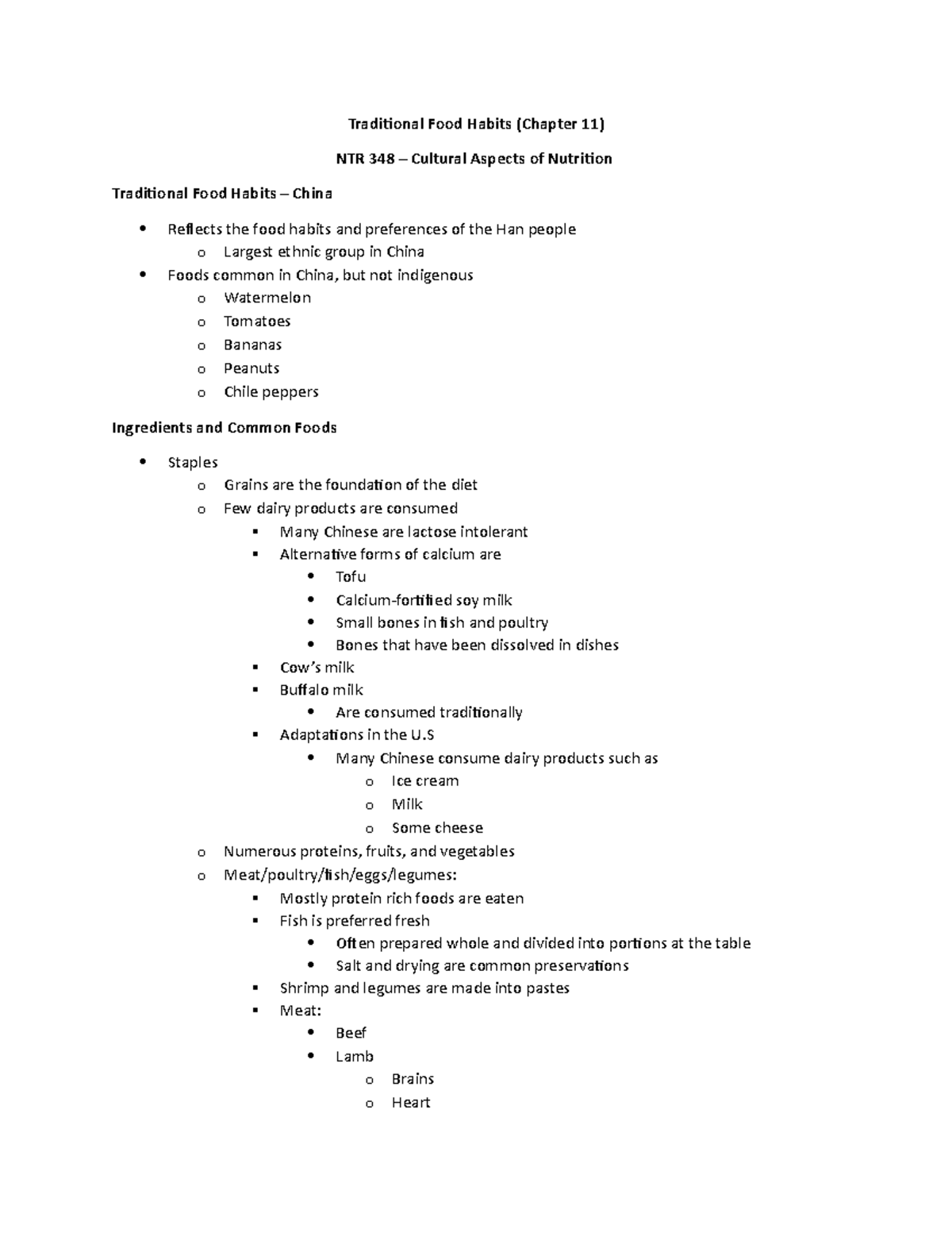 Traditional Food Habits - China - Traditional Food Habits (Chapter 11 ...