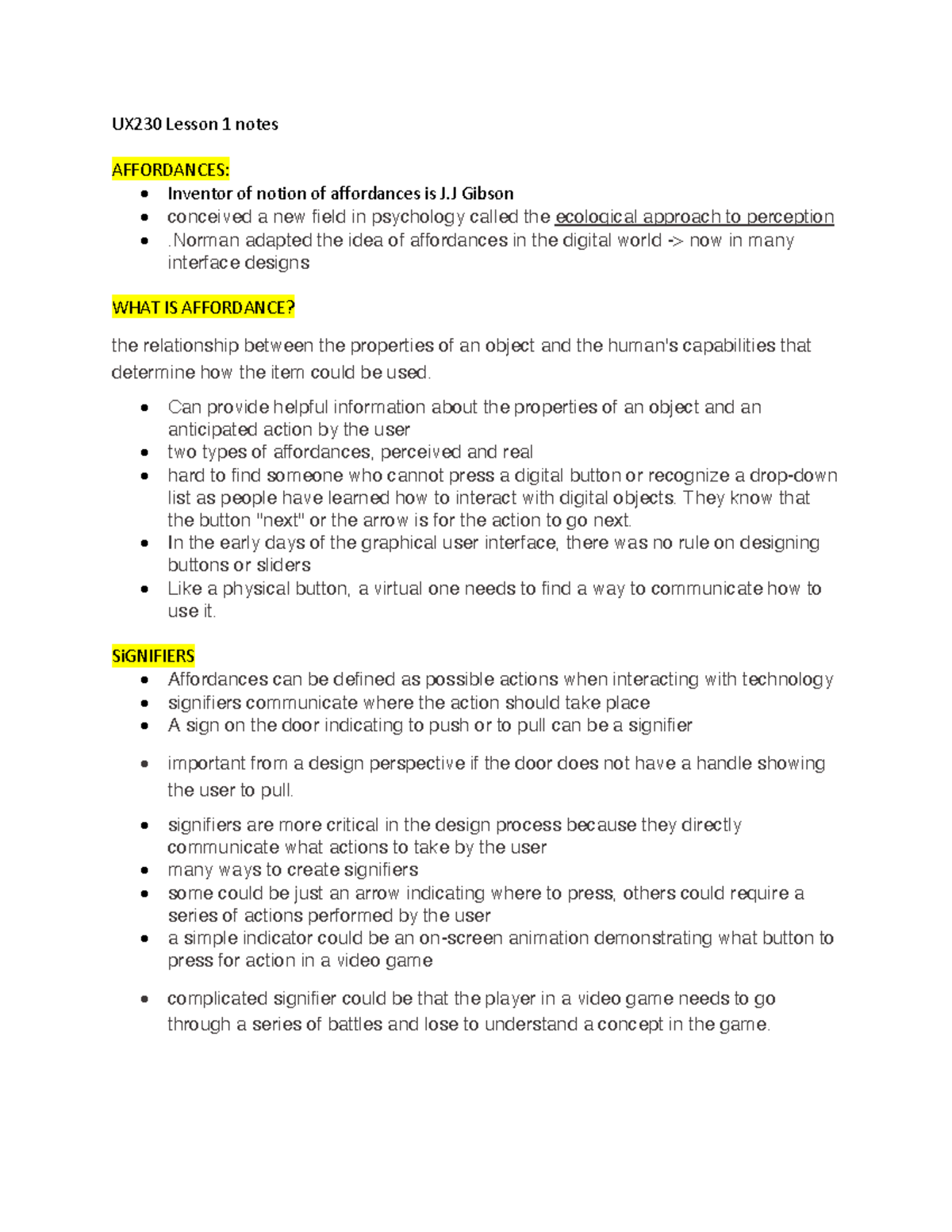 UX230 Lesson 1: Understanding Affordances, Signifiers, and Feedback ...