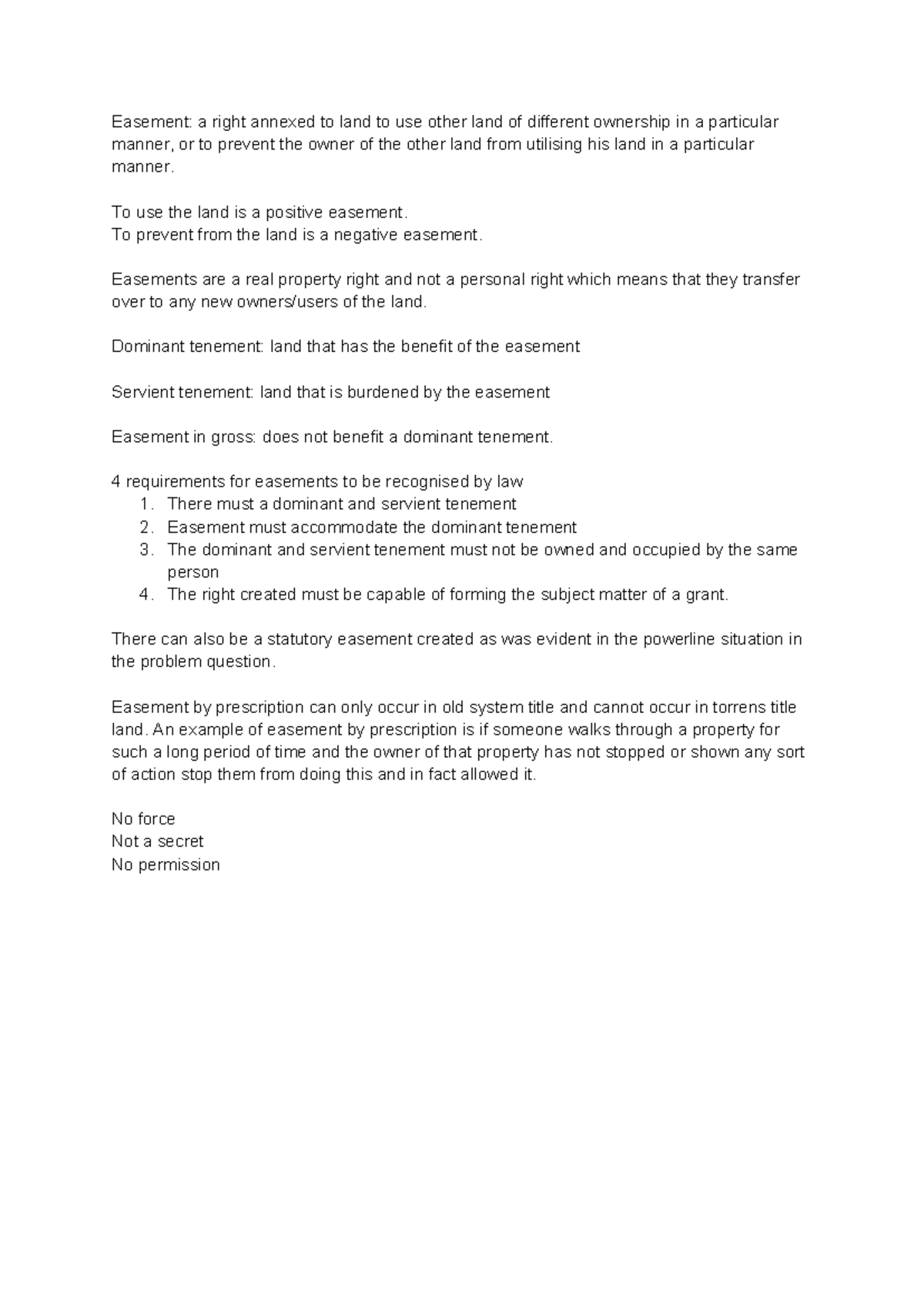 Property Law (Prop Law) WK 10: Understanding Easements and Their Types ...