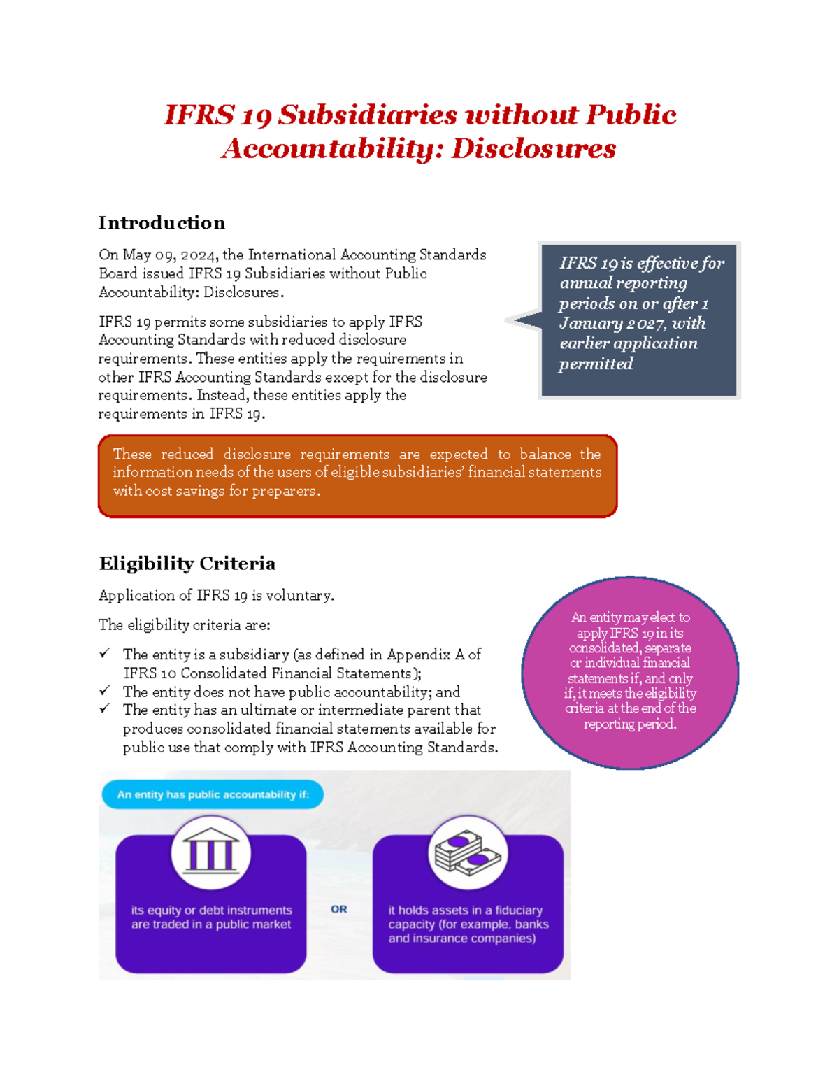 IFRS 19 Subsidiaries without Public Accountability: Key Disclosures ...