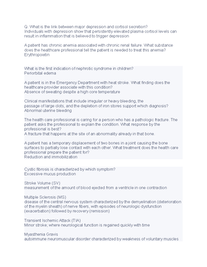 [Solved] What best defines isosthenuria and what leads to this ...