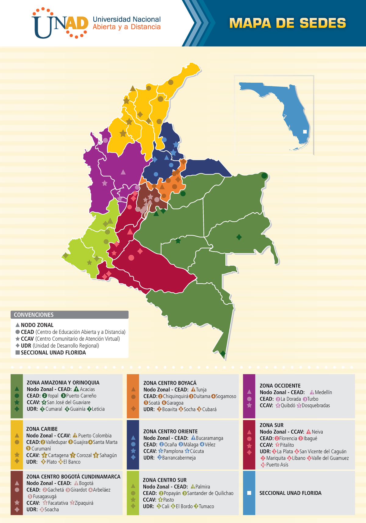 Mapa De Colegios Y Universidades De Florida