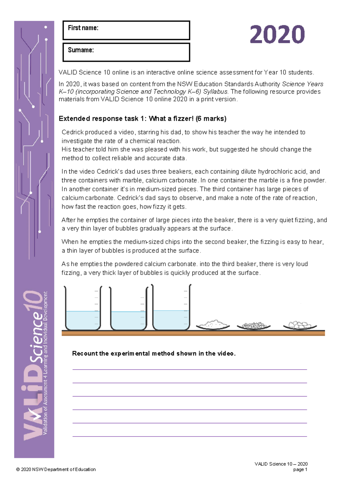 VALID Science 10 - 2020 Test Resource & Assessment Guide - Studocu