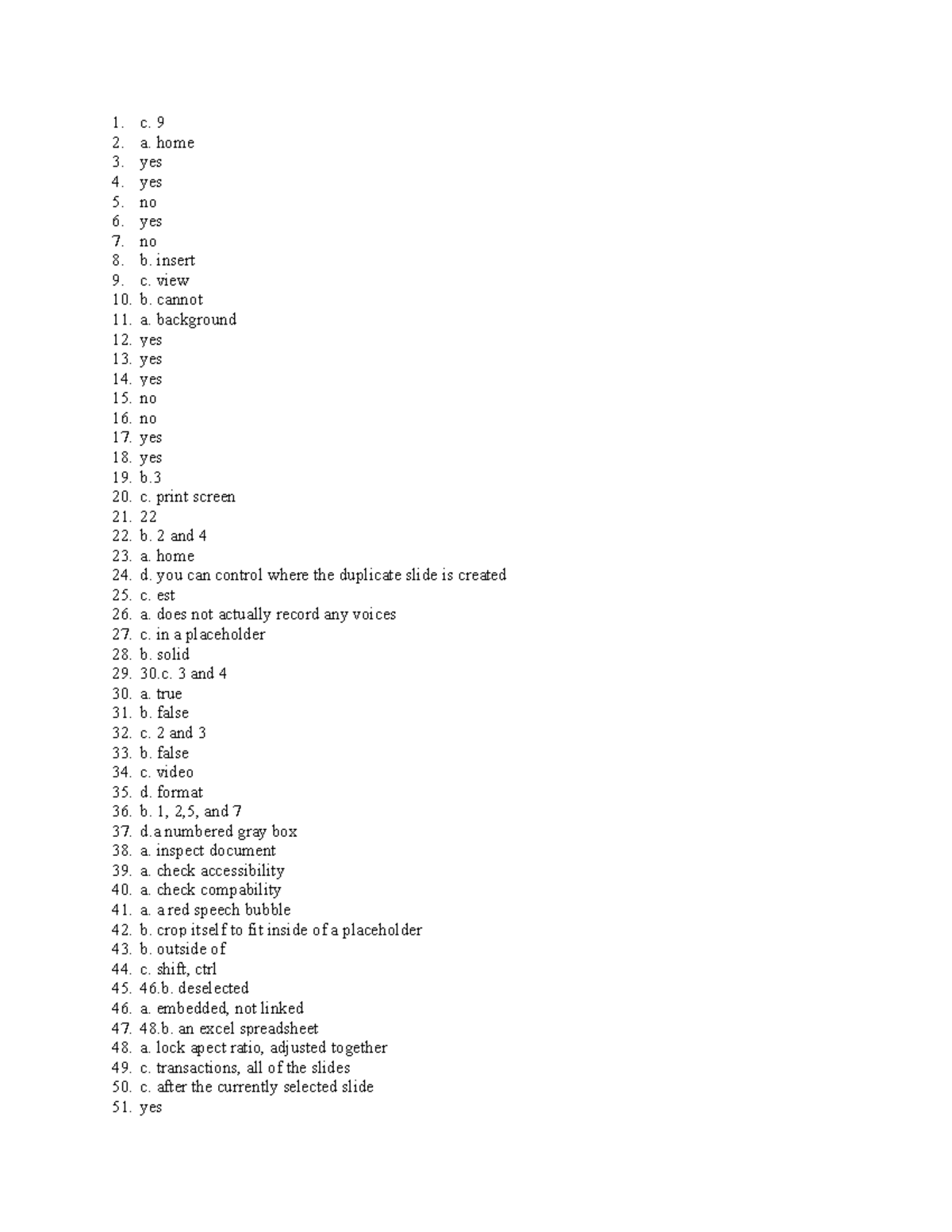 Gmetrix PPT Practice Answers - Quiz Responses and Explanations - Studocu