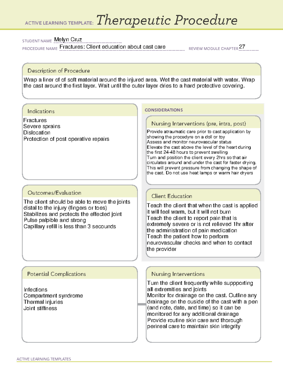 Active Learning Template: ATI Cast Care Procedures for Nursing Students ...