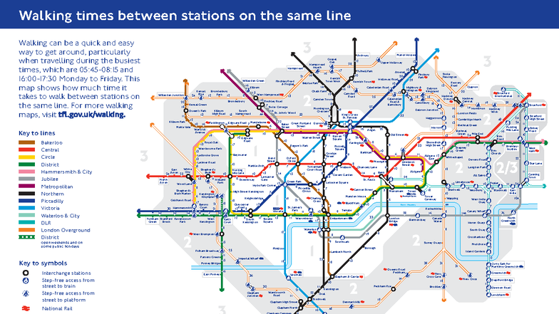 Walking Tube Map: Estimated Walking Times Between Stations - Studocu