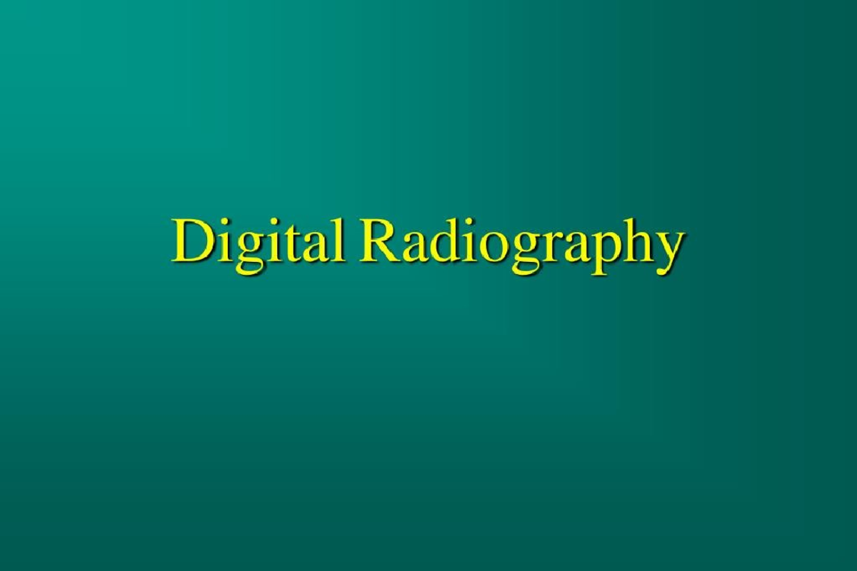 Digital Radiography Basics: Image Quality & Spatial Resolution ...