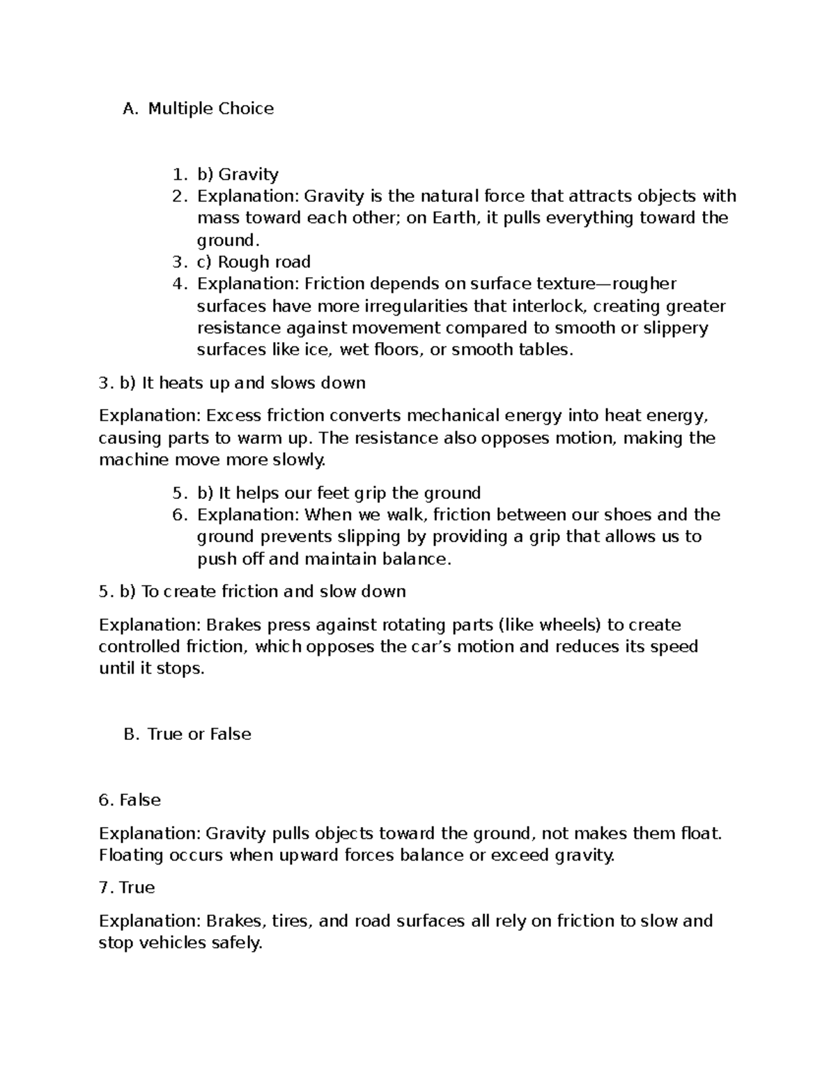 Physics 101: Lecture Notes on Gravity and Friction Concepts - Studocu