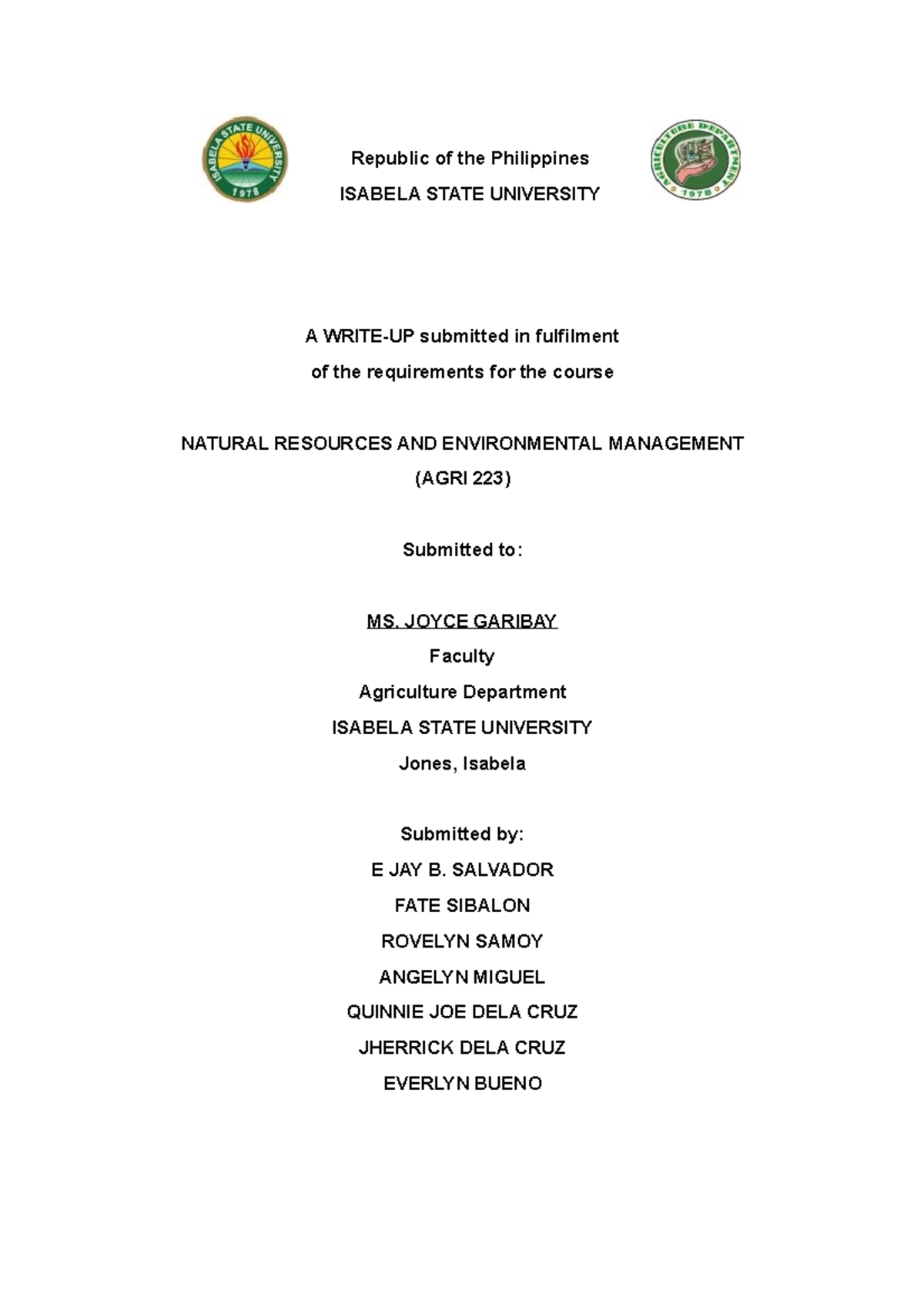 AESA Final Report: Agro-Ecosystem Analysis in Organic Rice Farming ...