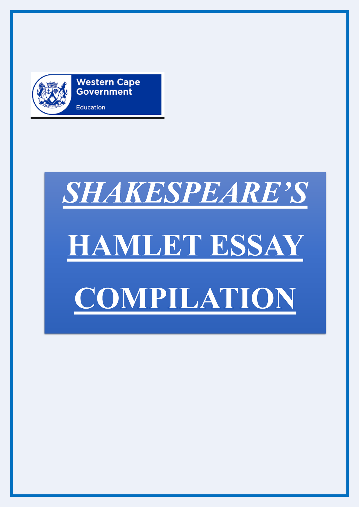 HAMLET ESSAY COMPILATION: Exploring Gertrude and Ophelia's ...