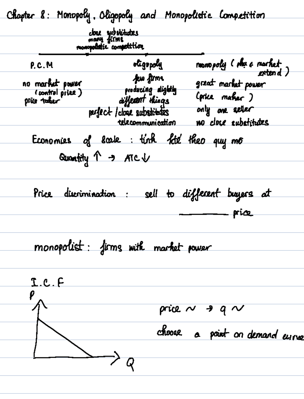 Chapter 8: Monopolistic Competition & Oligopoly Analysis - Studocu