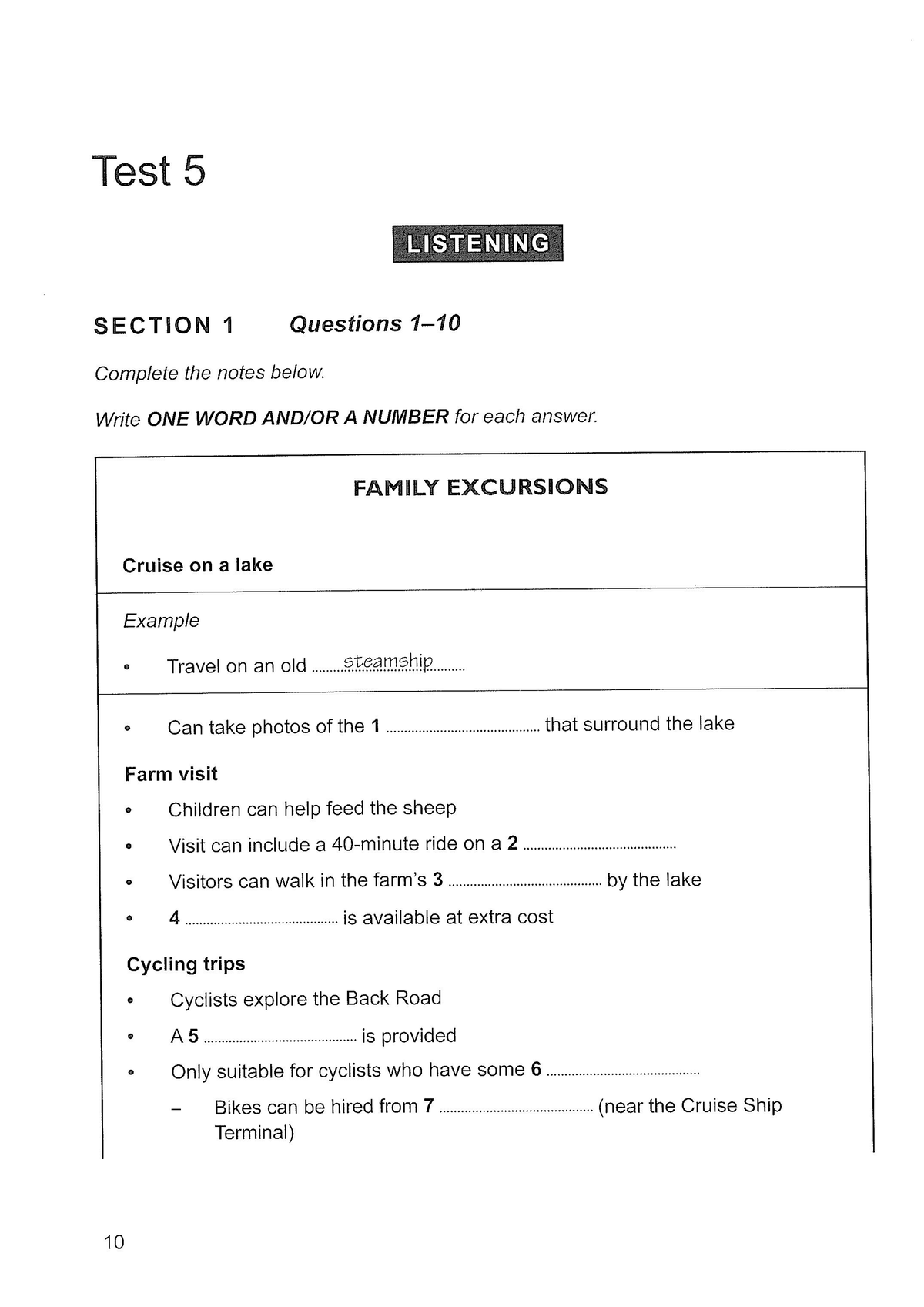 Cambridge IELTS 12 - Test 5 Listening & Questions Notes - Studocu