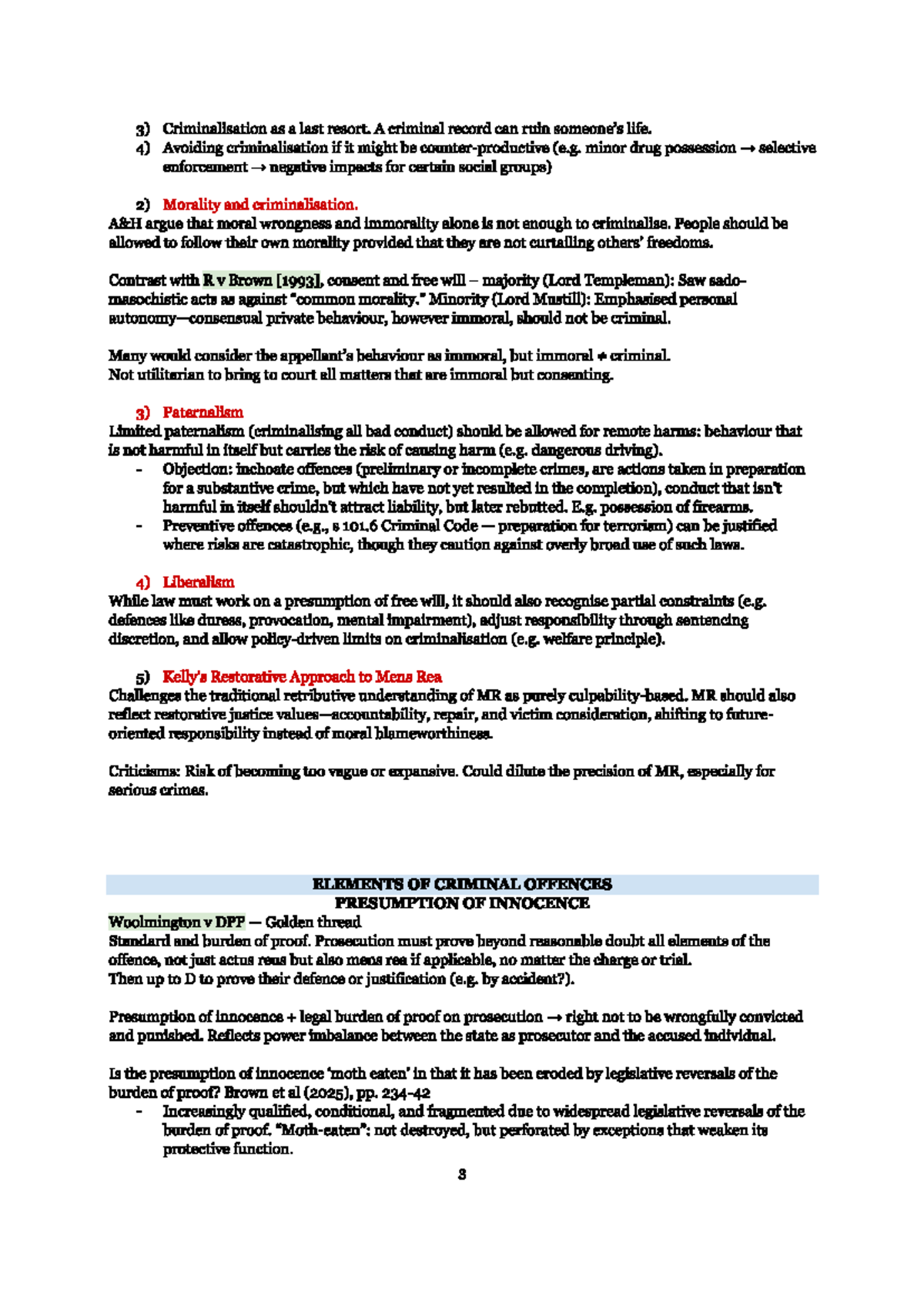 Criminal Law (CL101) - Five Extra Principles of Liability Notes - Studocu