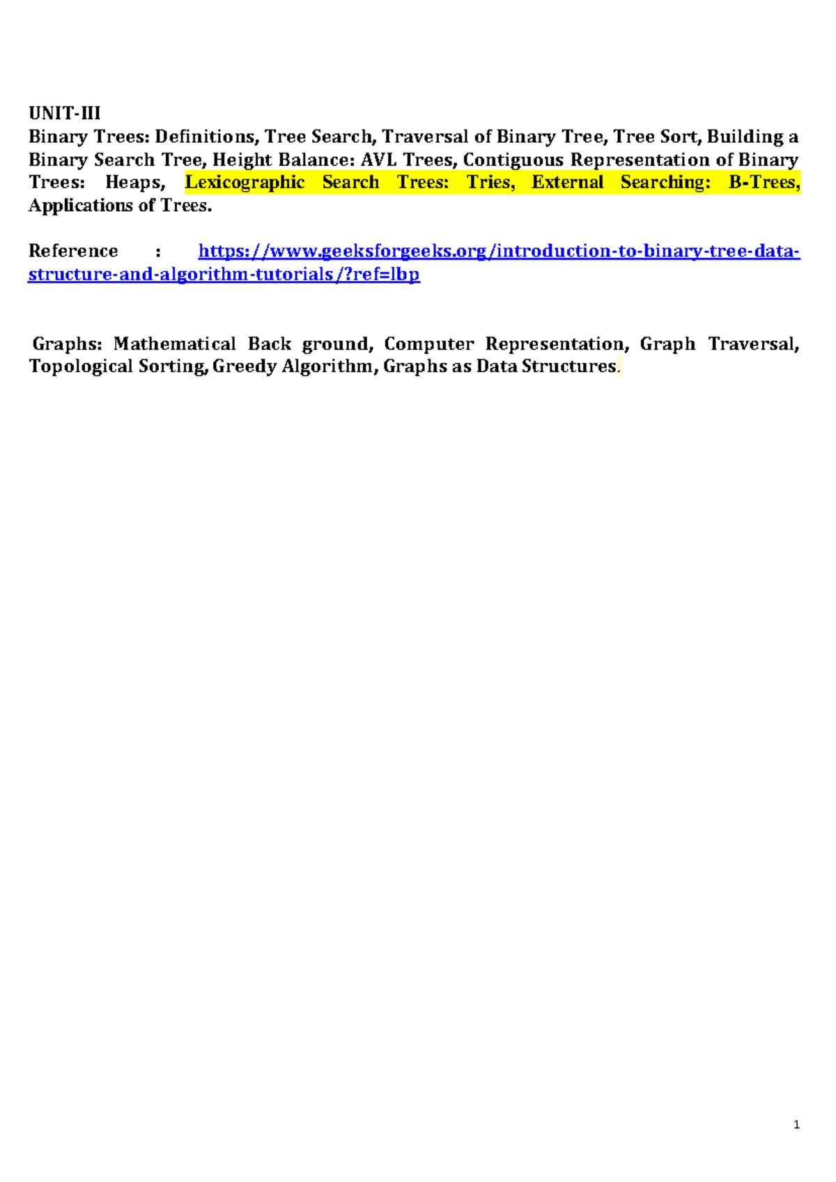 MCA Data Structures Binary Trees Chapter 8 Overview and Key Concepts - Studocu