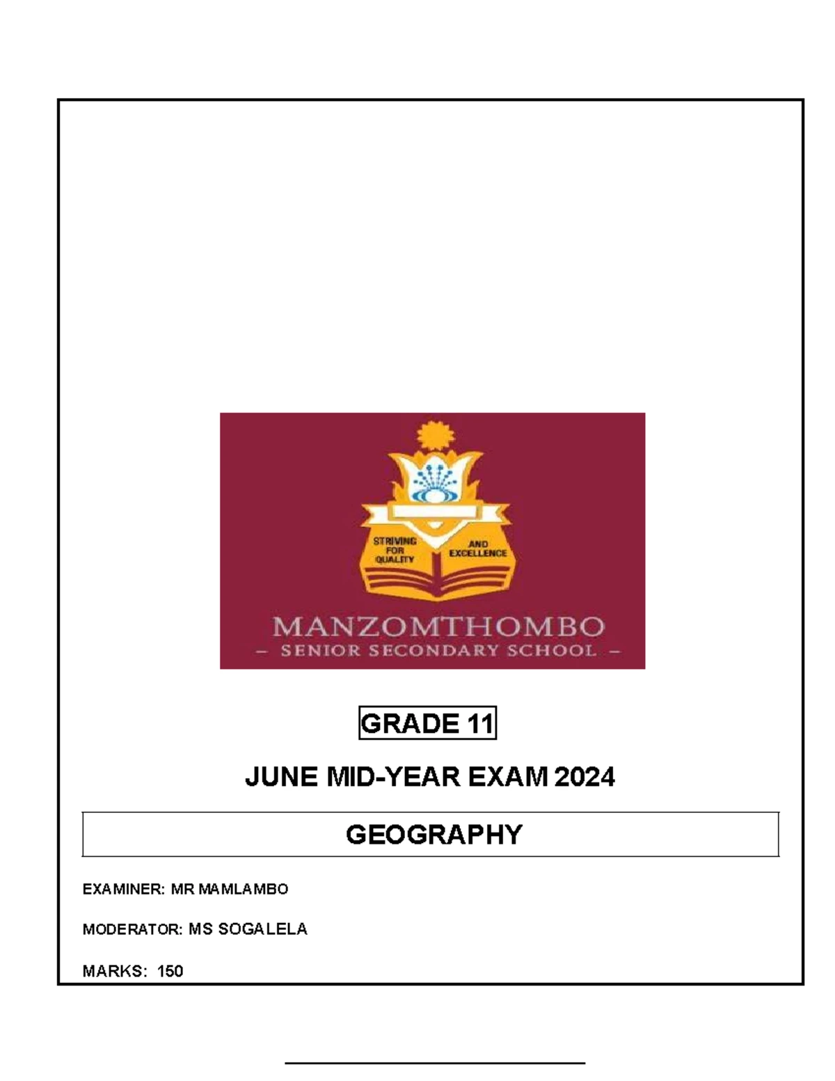 GEO 10: Remote Learning Activity Booklet for Geography Studies - Studocu