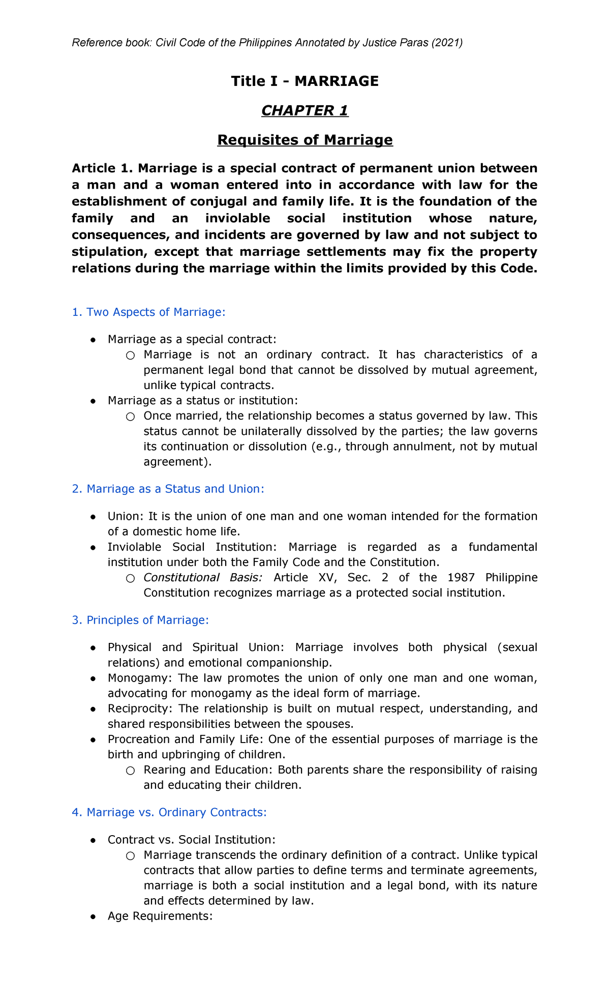 Module-3 Family Relations: Marriage - Requisites and Principles - Studocu